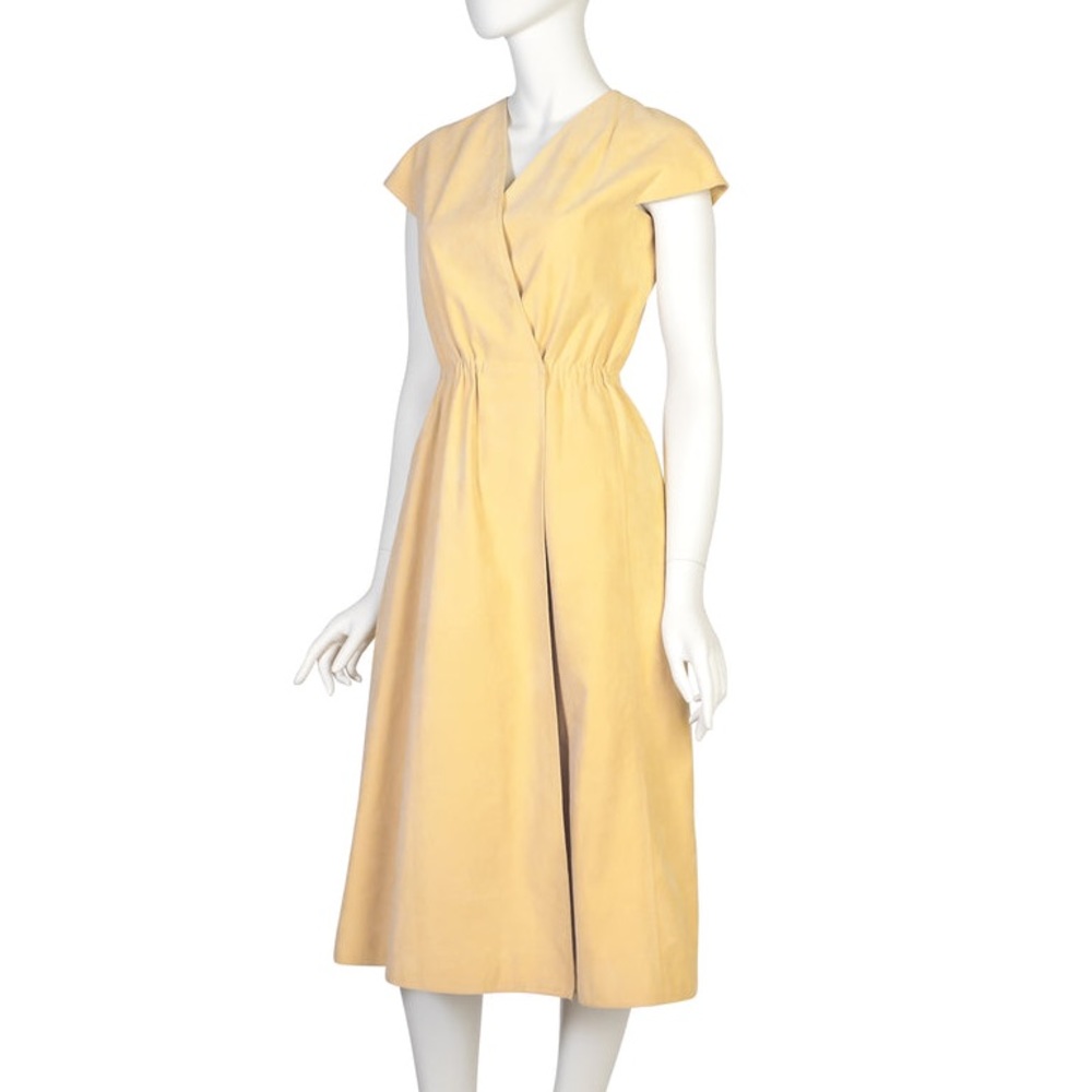 Halston Vintage 1970s Iconic Light Yellow Ultrasuede … - Gem